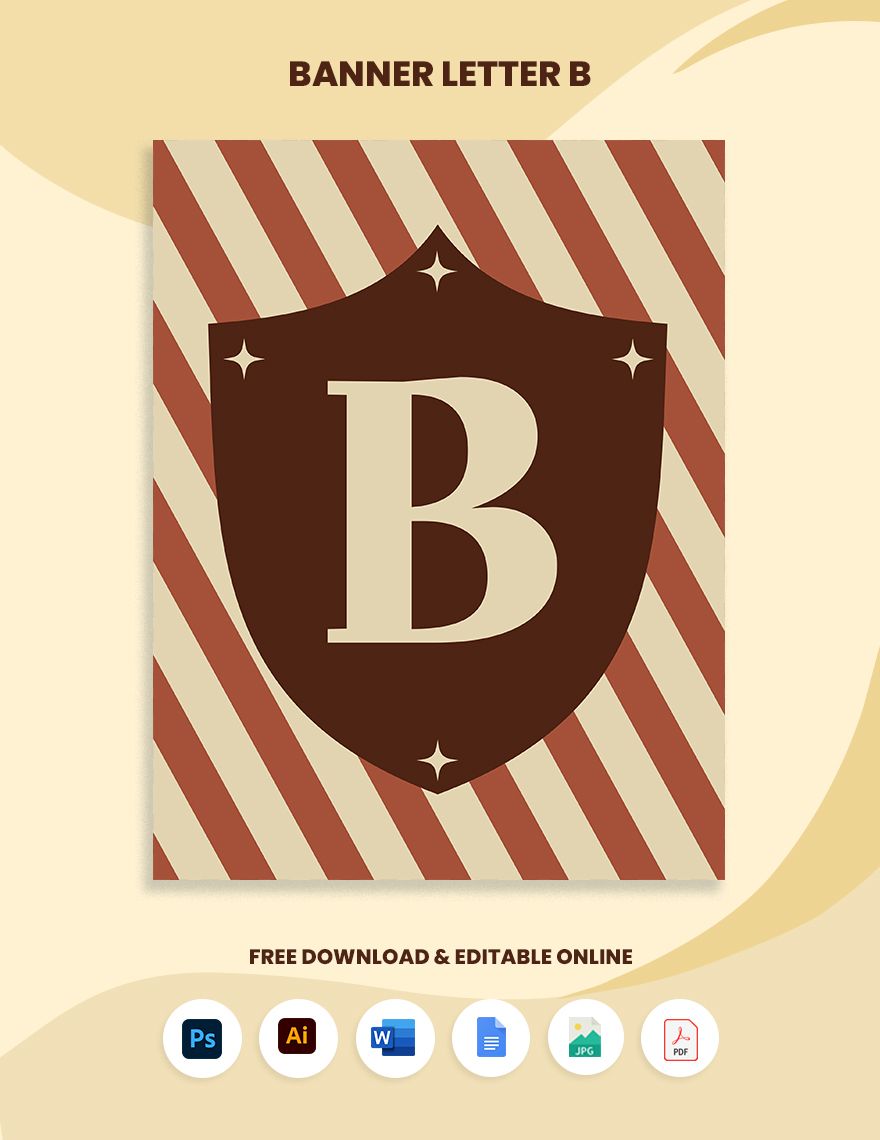 Free Banner Letter B Google Docs Illustrator JPEG Word PSD PDF 