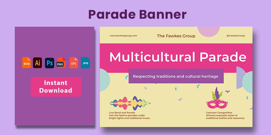 Free Parade Banner Download In Illustrator PSD EPS SVG PNG JPEG 