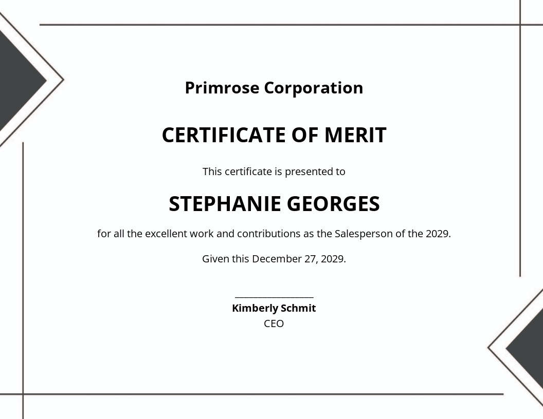 10+ FREE Merit Certificate Templates [Customize & Download] | Template.net