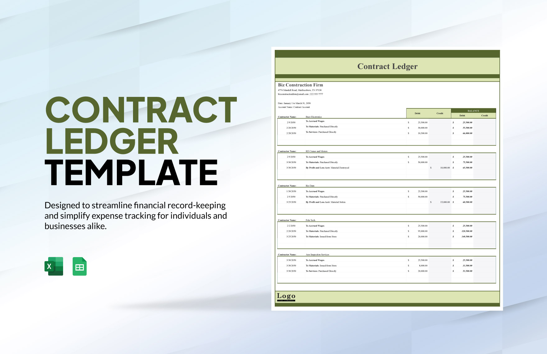 Free Ledger Templates In Excel To Download