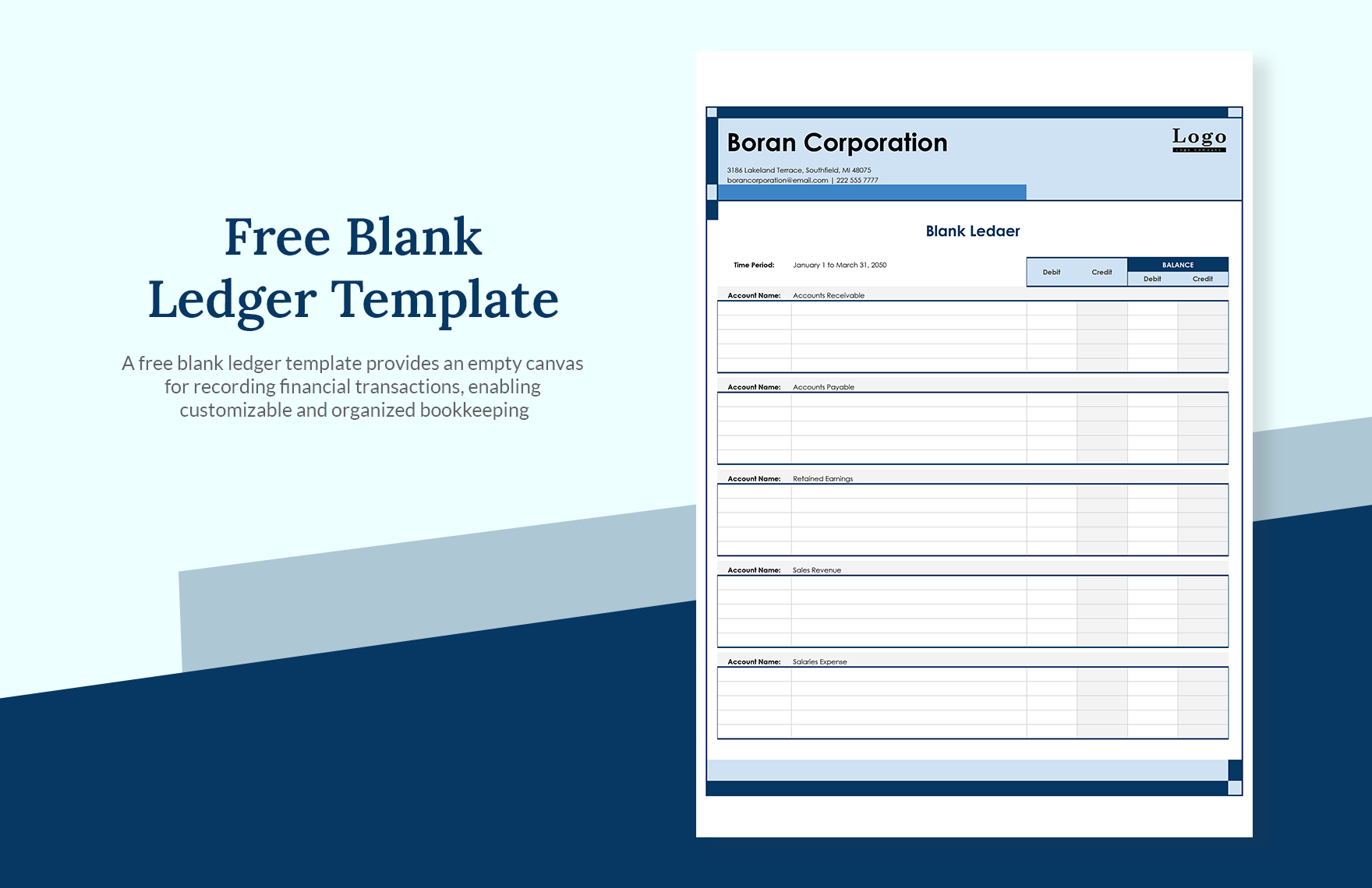 Free Blank Ledger Template Download In Excel Google Sheets