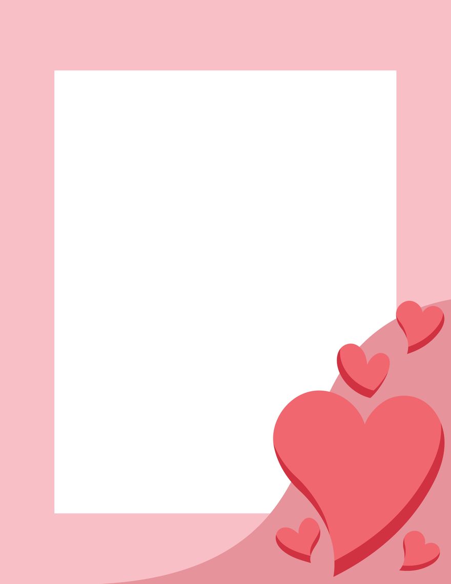 Free Heart Letter Background Google Docs Illustrator Word PSD PDF Template