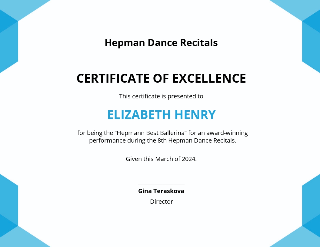 Best Performance Certificate Template Sample Professional Templates