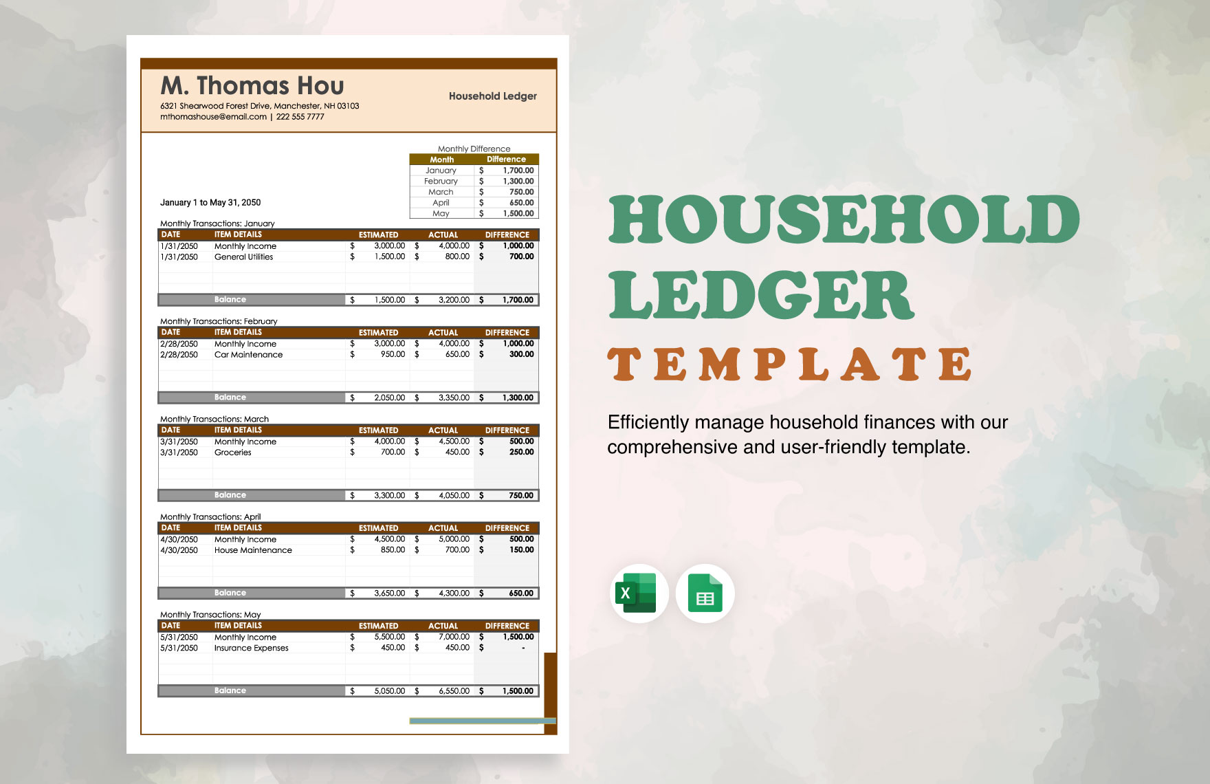 FREE Ledger Templates Examples Edit Online Download Template
