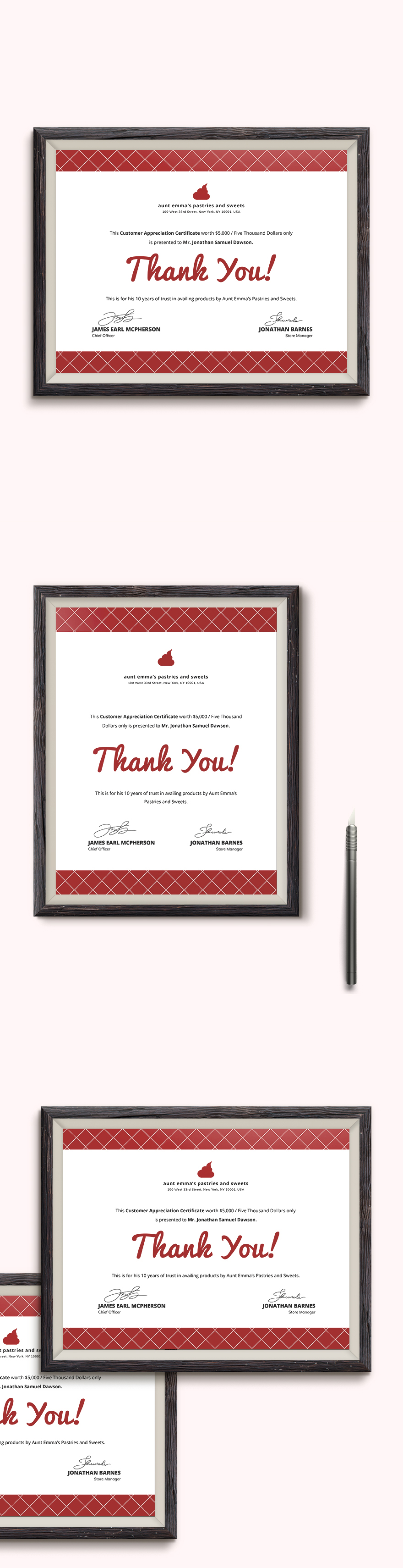 Customer Certificate of Appreciation Template - Google Docs ...