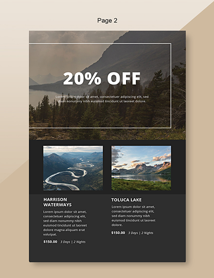 Travel Catalog Template - Illustrator, InDesign, Word, Apple Pages, PSD ...