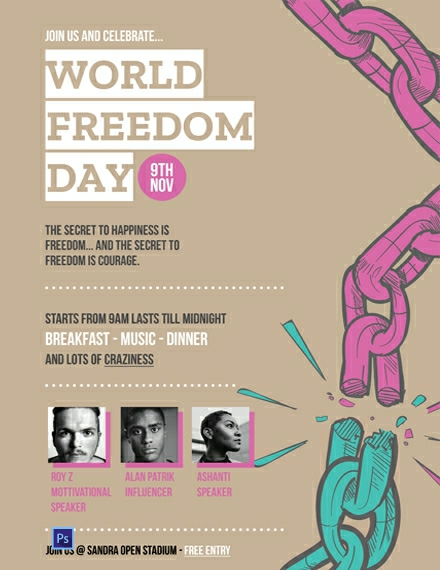 World Freedom Day Poster