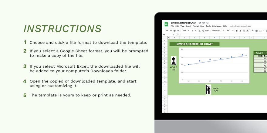 Free Simple Scatterplot Chart - Google Sheets, Excel | Template.net Free Simple Scatterplot Chart - Google Sheets, Excel | Template.net