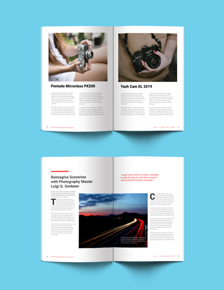 Photographer Magazine Template - PSD | InDesign