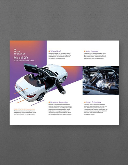 Automotive Brochure Template - Illustrator, InDesign, Word, Apple Pages ...