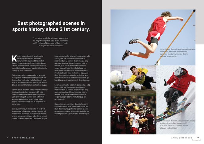 Free Sports Magazine Template | Free Templates