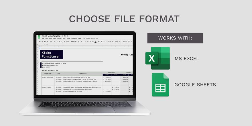 Weekly Ledger Template - Google Sheets, Excel | Template.net