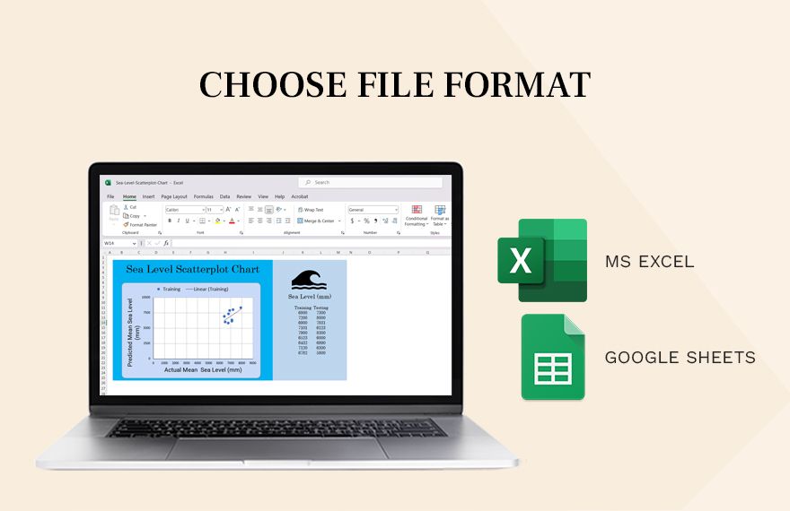 Free Sea Level Scatterplot Chart - Google Sheets, Excel | Template.net