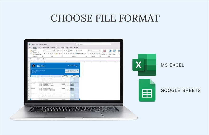 Contract Ledger Template - Download in Excel, Google Sheets | Template.net