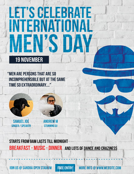 International Men's Day Poster | Template.net
