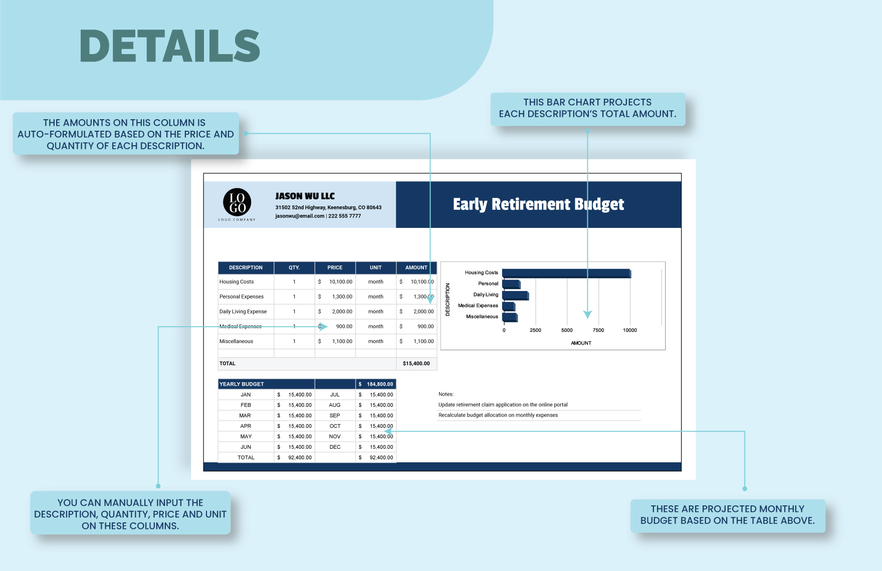 Early Retirement Budget in Excel, Google Sheets - Download | Template.net