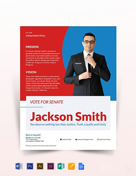 Political Fundraiser Flyer Template - Download in Word, Google Docs ...