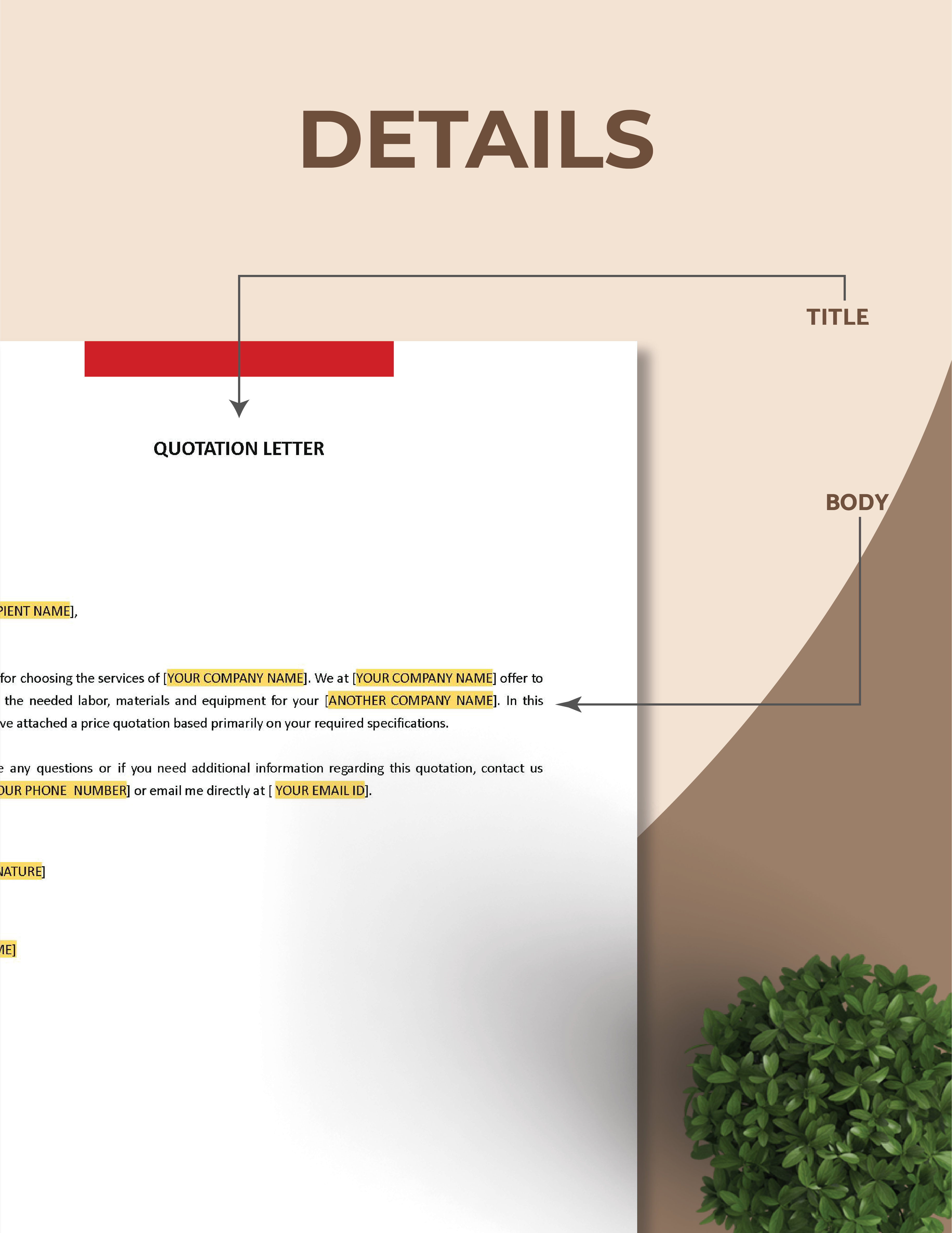 Quotation Letter - Template in Google Docs, Word, Apple Pages, PDF ...