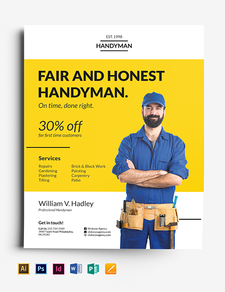 18 Best Handyman Flyer Templates Designs Word PSD