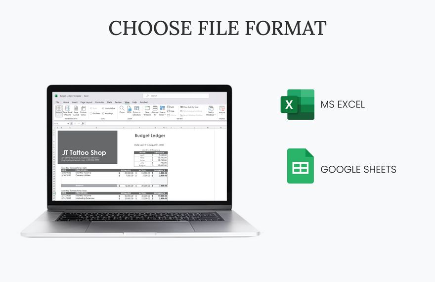 Budget Ledger Template - Google Sheets, Excel | Template.net