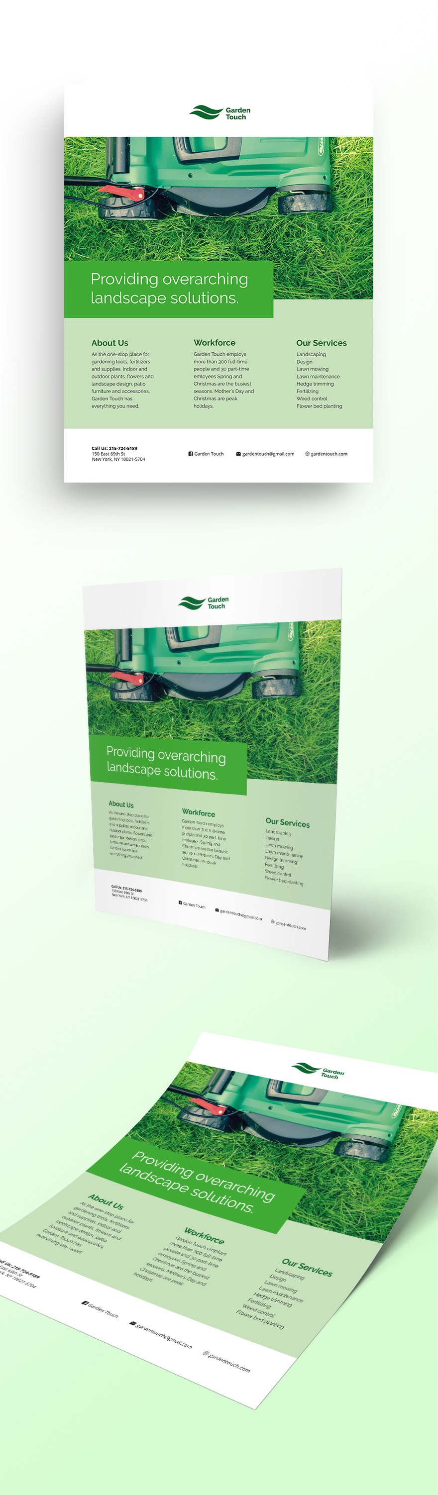 Landscaping Flyer Template - Illustrator, Word, Apple Pages, Publisher ...