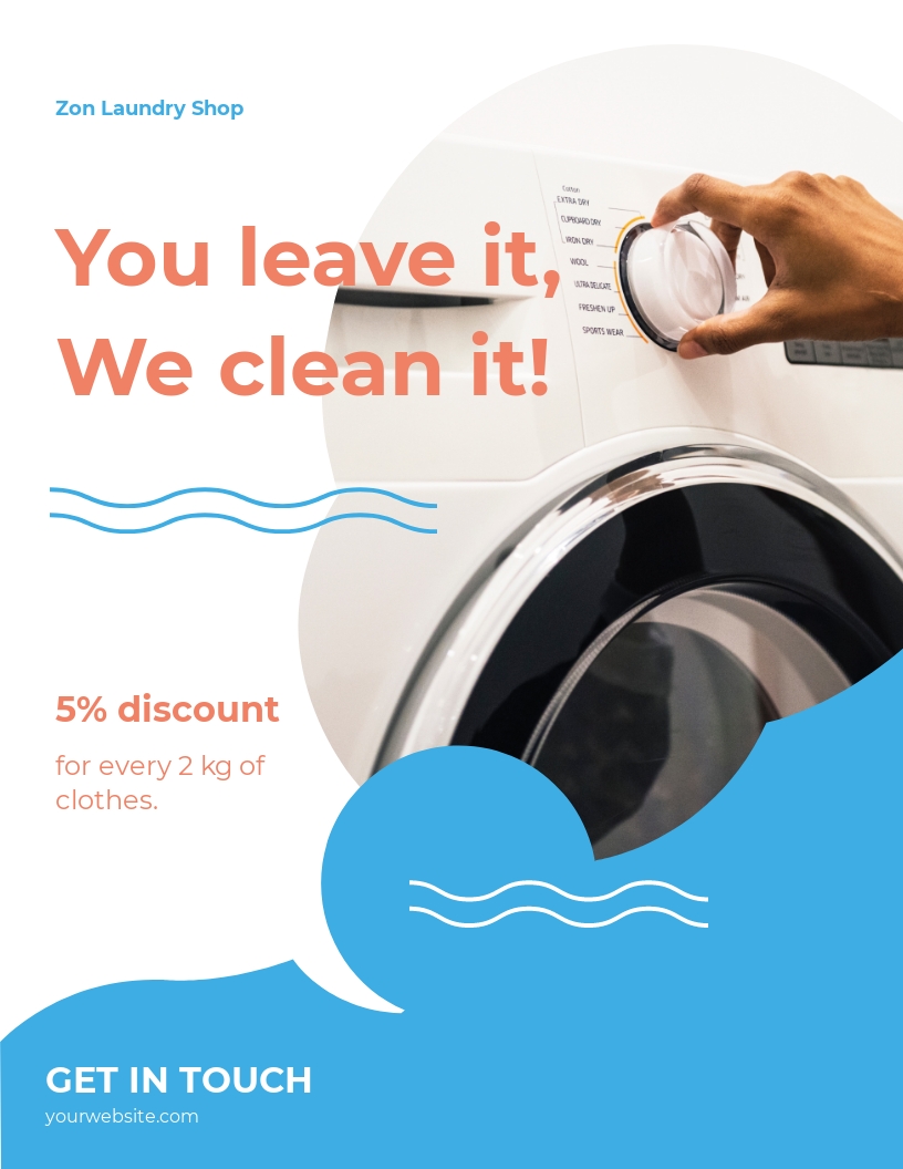 Laundry Flyer Template Free Download