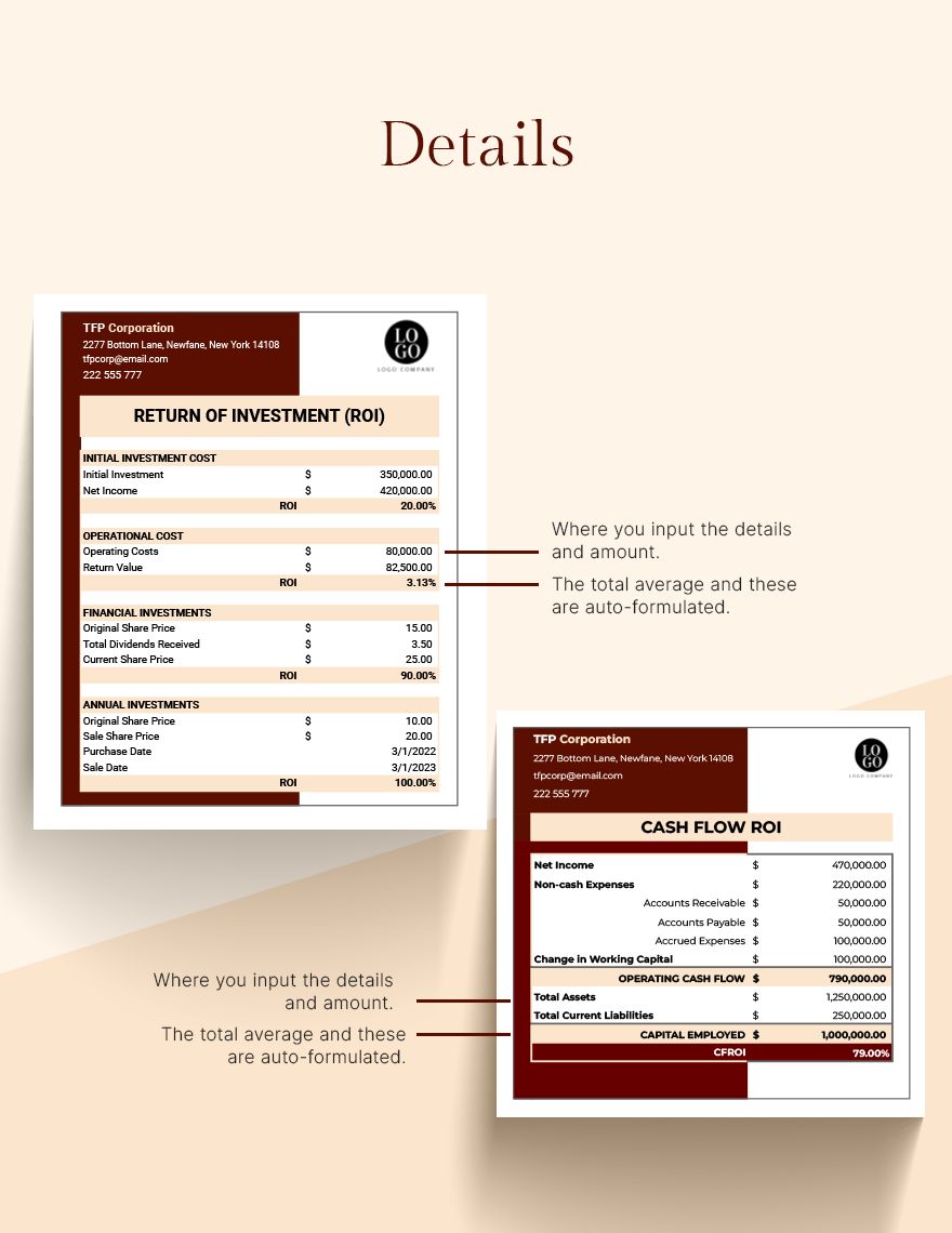 Healthcare Quality Initiative ROI Template - Google Sheets, Excel ...