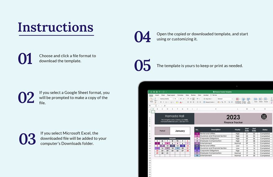 Finance Tracker Template Excel Google Sheets Template