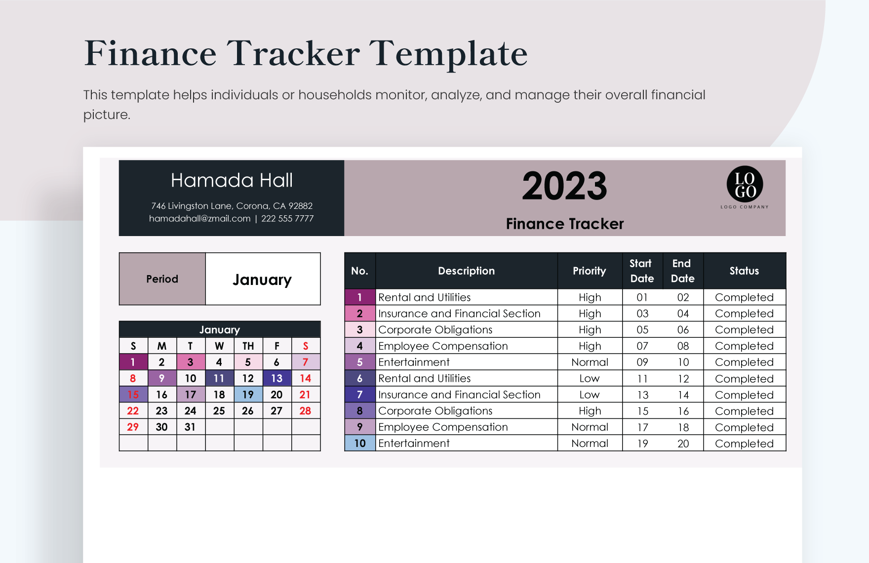 Finance Tracker Template Download In Excel Google Sheets Template