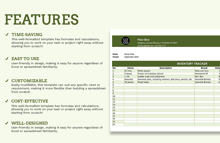 Inventory Tracker - Google Sheets, Excel | Template.net