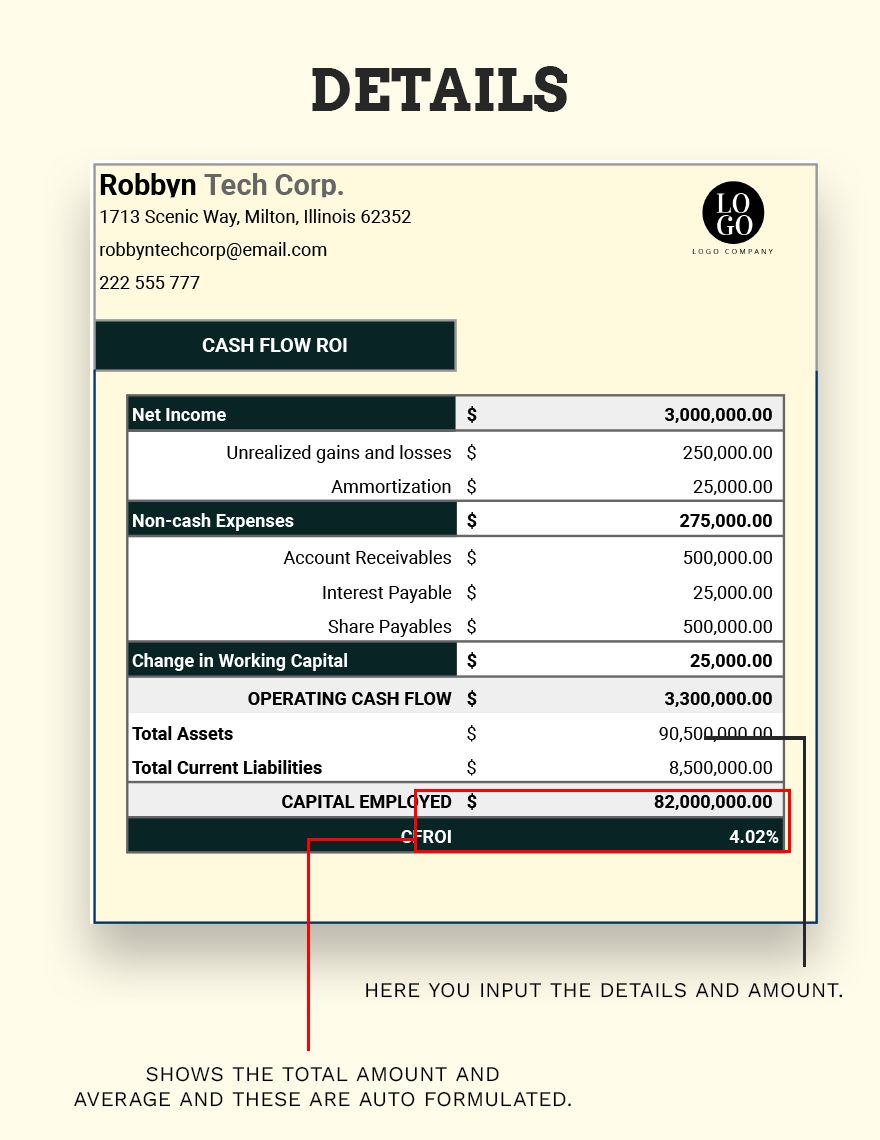 IT ROI Calculator Template - Google Sheets, Excel | Template.net