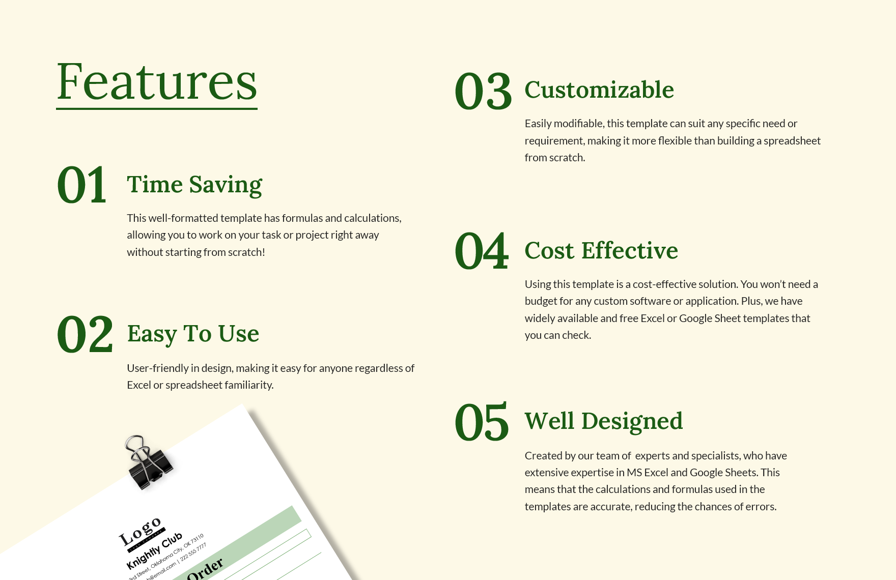 Advance Purchase Order Template - Download in Excel, Google Sheets ...