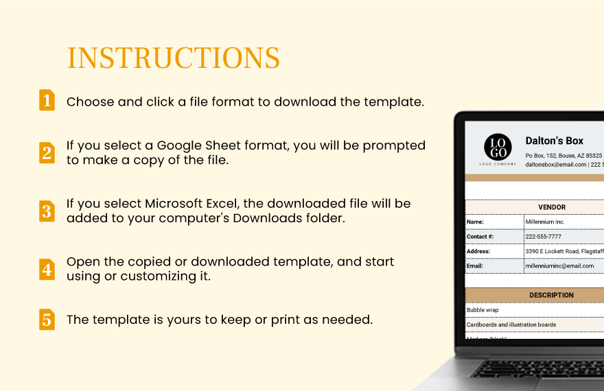 Purchase Order Record Template - Download in Excel, Google Sheets ...
