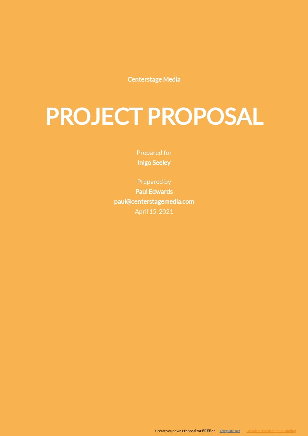 Free Proposal Outline Templates Template