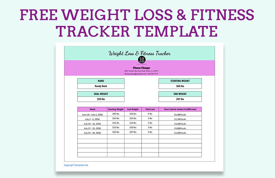 Editable Weight Loss Tracker Template For Google Sheets Lupon gov ph
