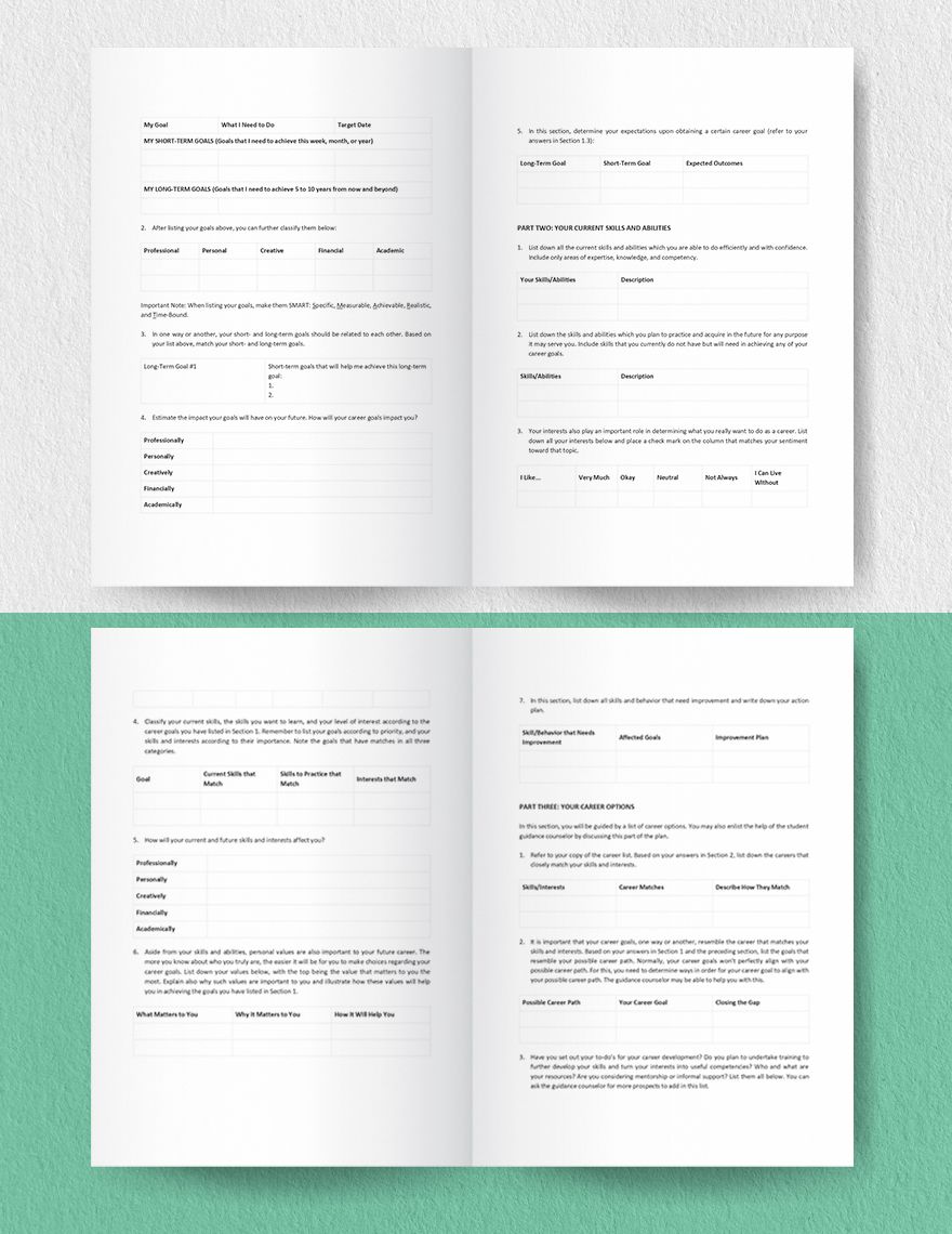 Career Plan Template - Google Docs, Word, Apple Pages | Template.net