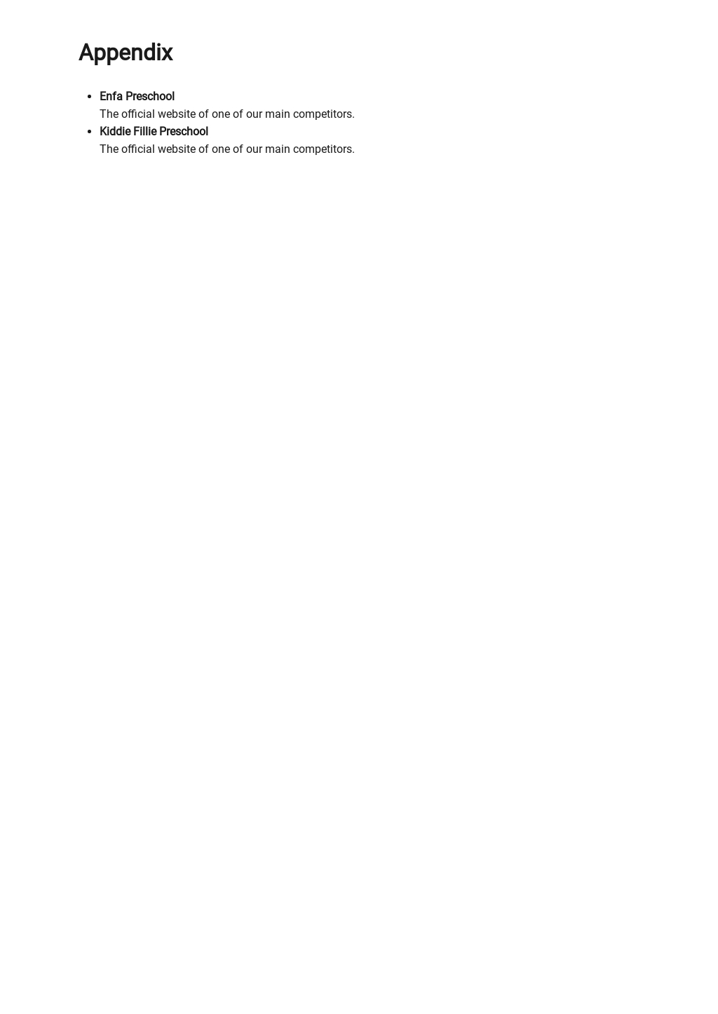 Preschool Business Plan Template Free PDF Word DOC Apple MAC Preschool Business Plan Template Free PDF Word DOC Apple MAC