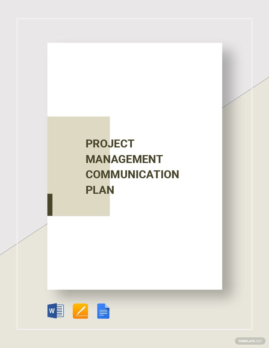 Project Management Communication Plan Template Download In Word 