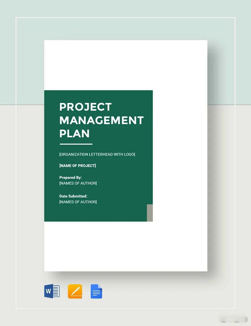 Project Management Plan Template Download In Word Google Docs Apple Pages Template