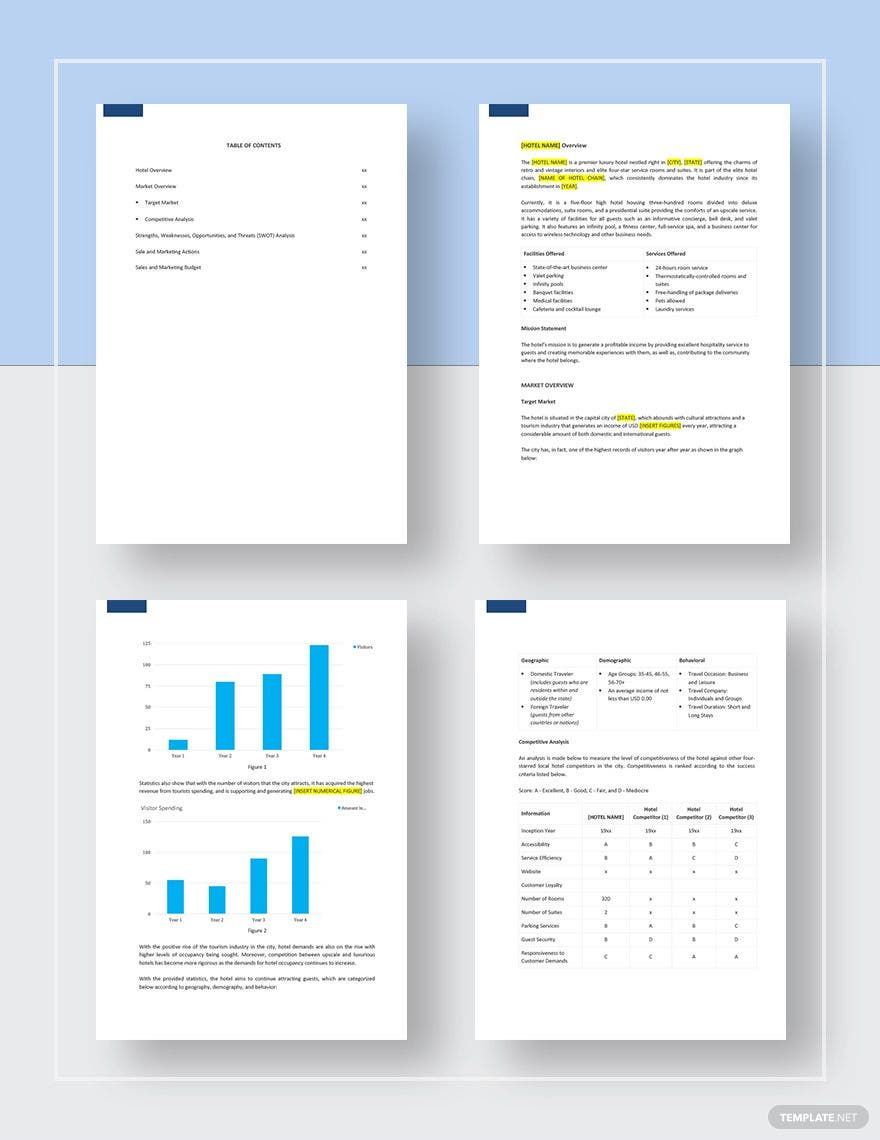Hotel Sales And Marketing Plan Template - Google Docs, Word, Apple ...