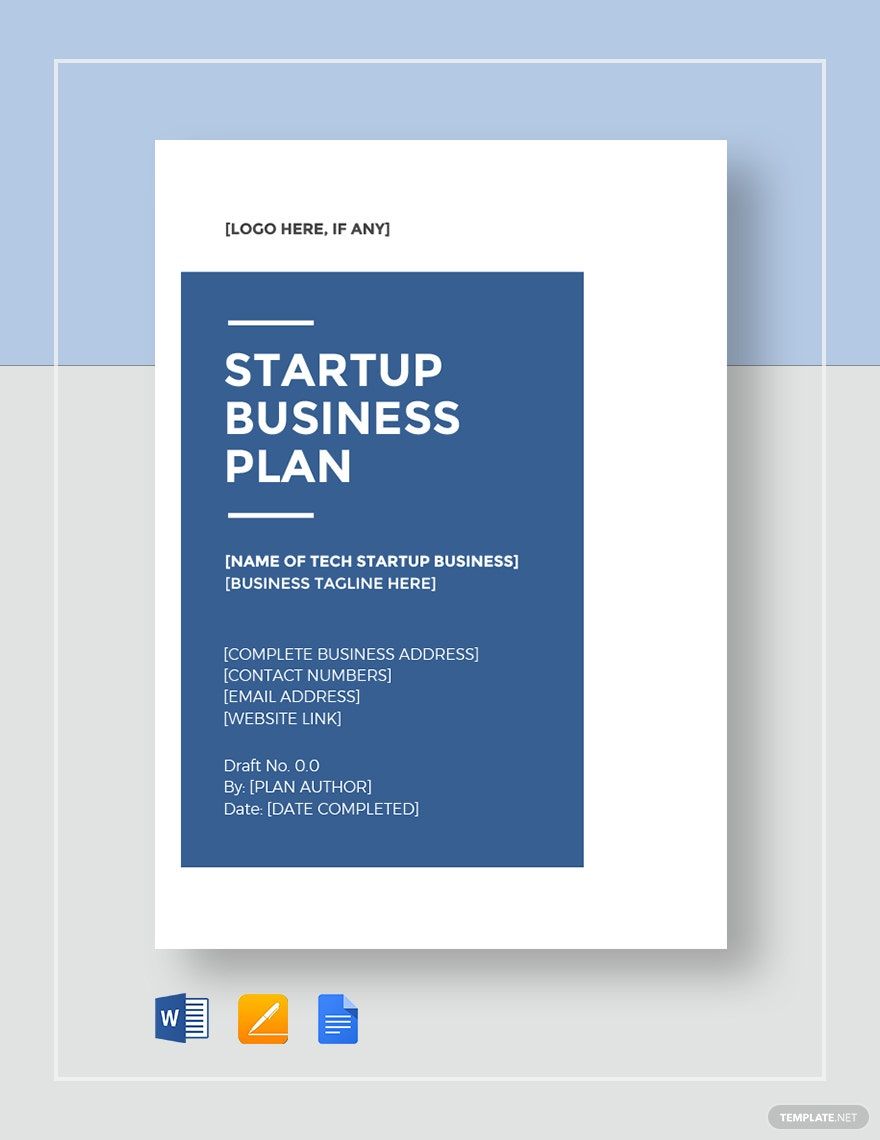 Lean Startup Business Plan Template Google Docs Word Apple Pages 