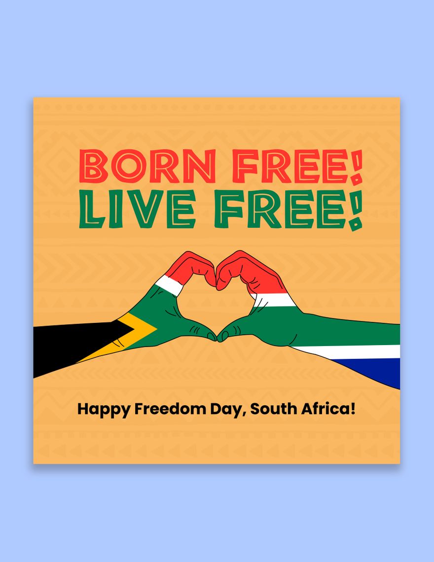Free South Africa Freedom Day Linkedin Post - EPS, Illustrator, JPEG ...