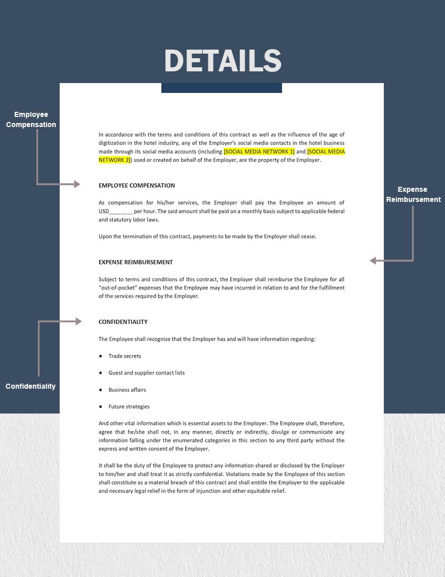 Employee Contract Template - Google Docs, Word, Apple Pages | Template.net