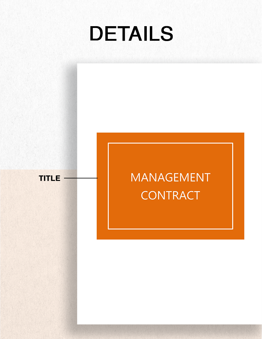 Management Contract Template - Google Docs, Word, Apple Pages ...