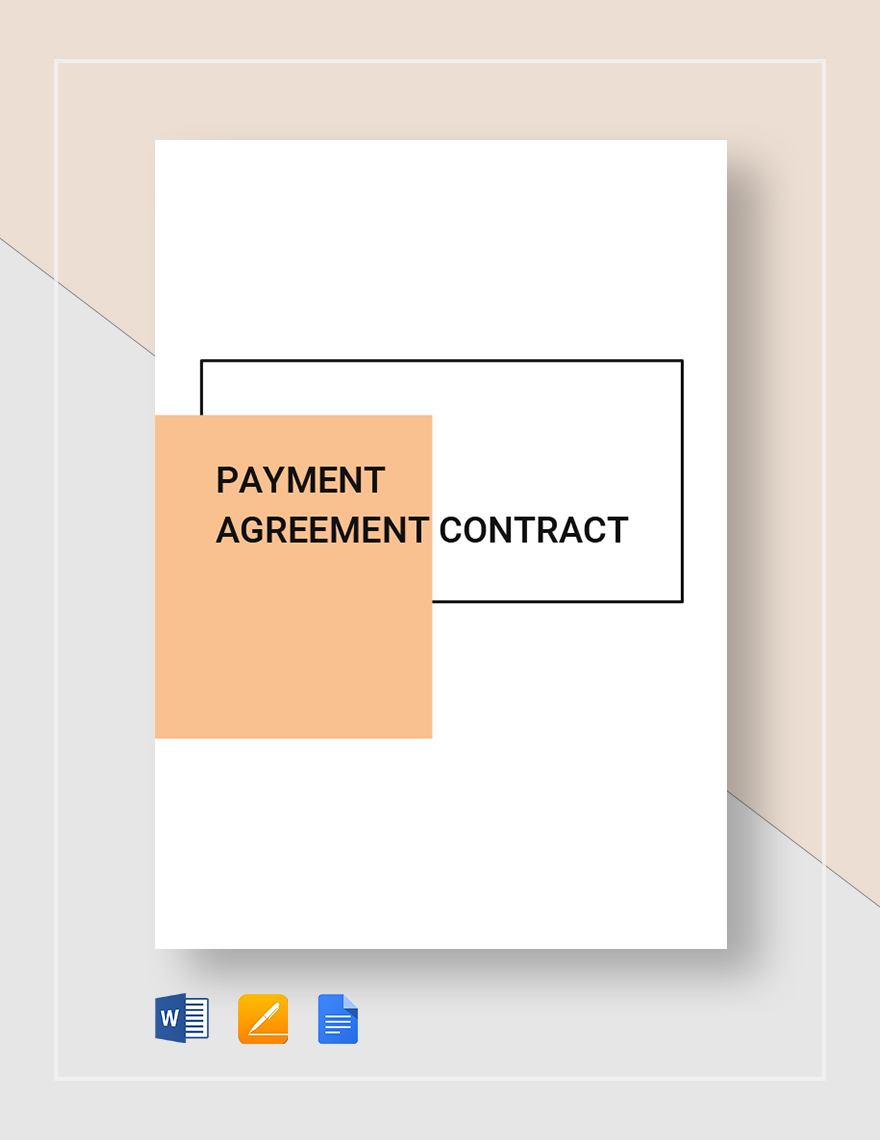 Payment Agreement Contract Template - Google Docs, Word, Apple Pages ...