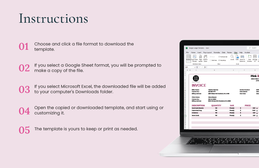 Personal Invoice Template - Download in Excel, Google Sheets | Template.net
