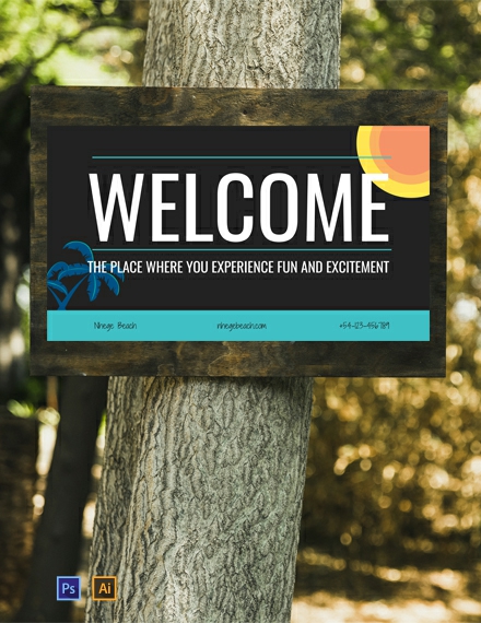 FREE Hotel Amenities Digital Signage Template - PSD | Illustrator