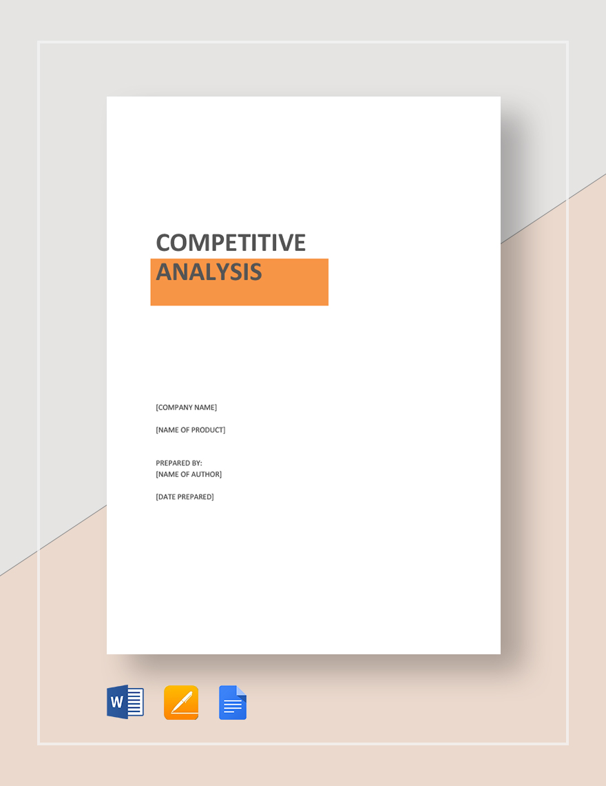 Product Competitive Analysis Template - Google Docs, Word | Template.net
