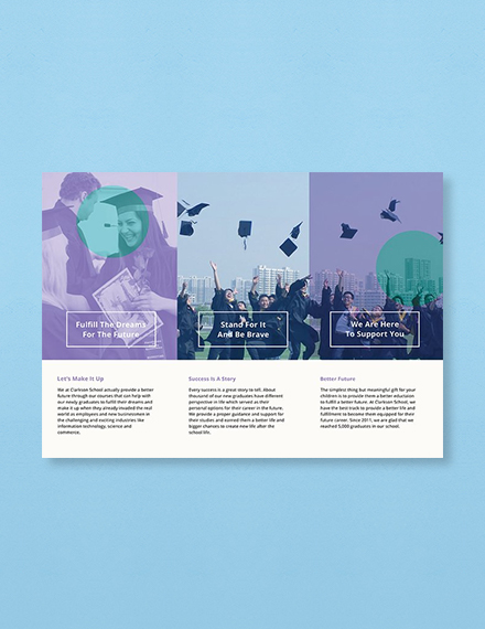 Graduation Brochure Template - Illustrator, InDesign, Word, Apple Pages ...