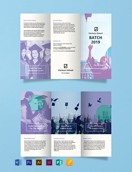 Graduation Pamphlet Template Collection